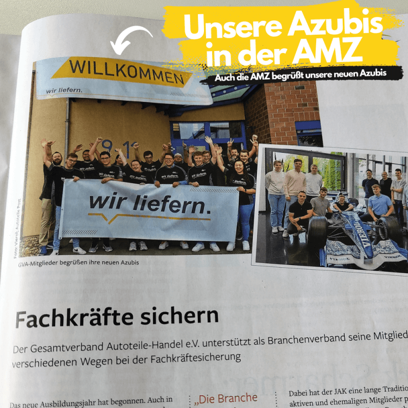 Unsere neuen Azubis in der Aftermarketzeitschrift - Autoteile Post AG